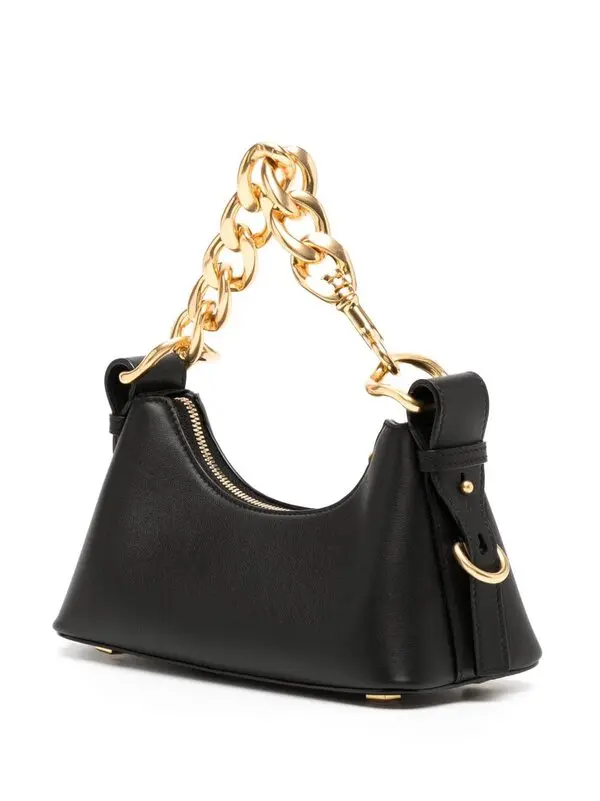 Apede Mod Chain-Detail Leather Shoulder Bag In Black - 50