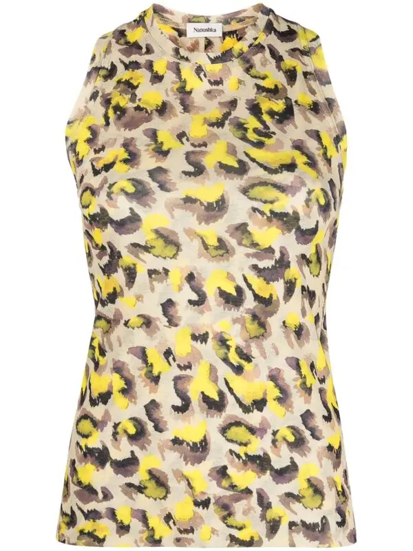 Nanushka Safea Leopard-print Tank Top