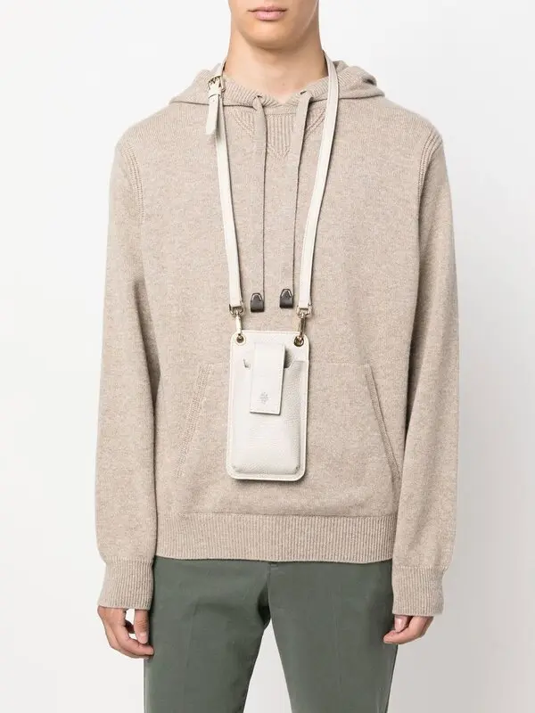 Eleventy Embossed Logo Mobile-phone Bag - Neutrals