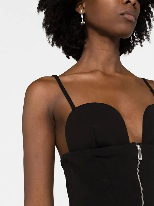 Off-White Zipped Strapless Mini Dress