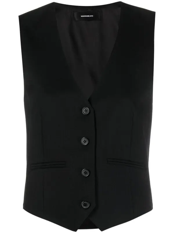 Wardrobe.NYC Wool Waistcoat - Black