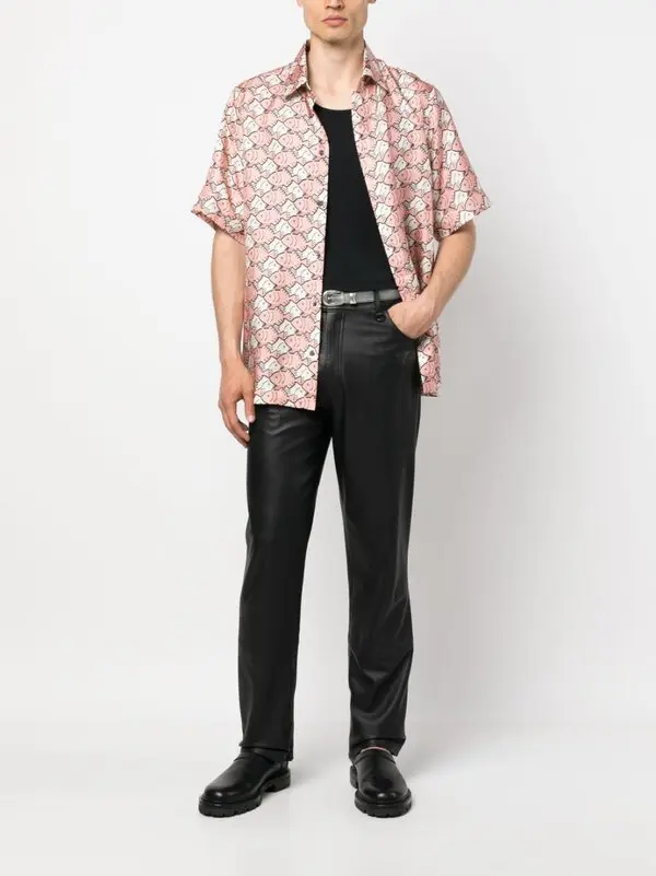 BOTTER Dolphin-print Silk Shirt - Pink