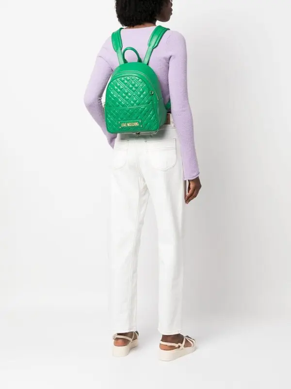Moschino Quilted Logo-plaque Backpack