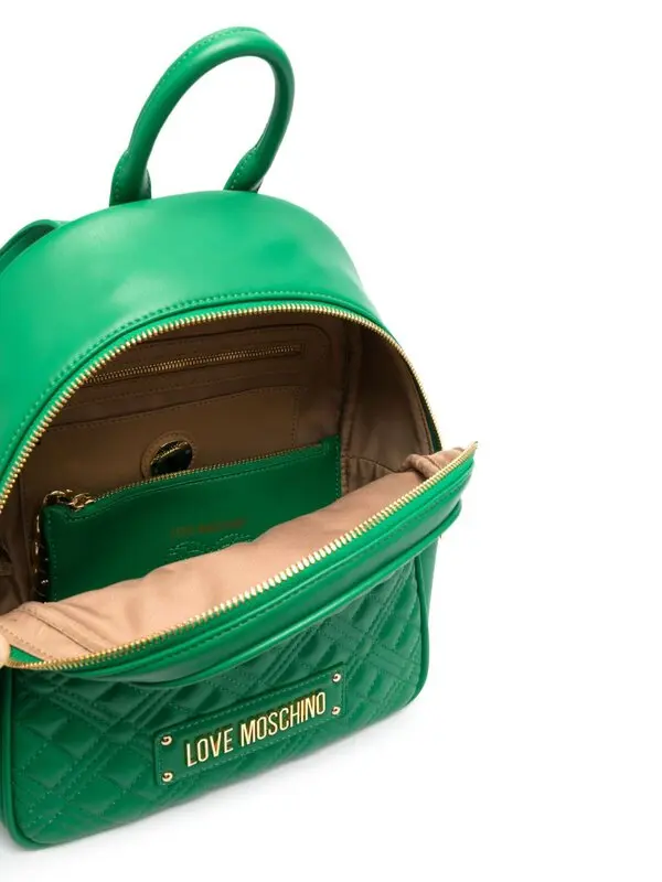 Moschino Quilted Logo-plaque Backpack