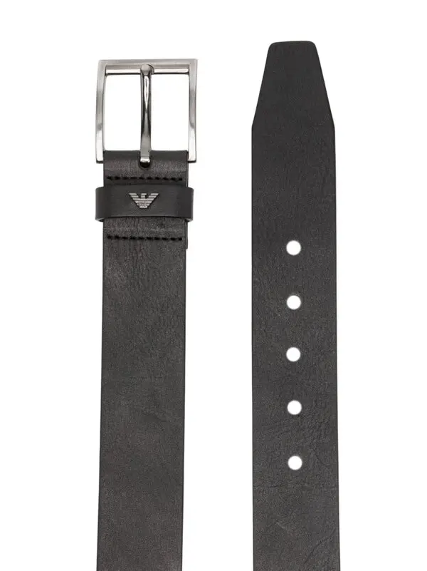 Emporio Armani Debossed-logo Leather Belt
