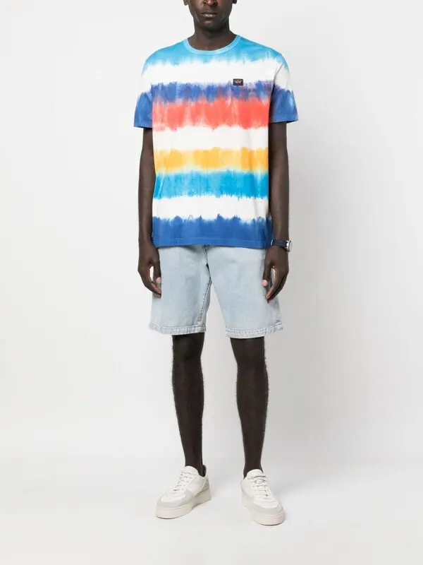 Paul & Shark Tie-dye Print Cotton T-shirt