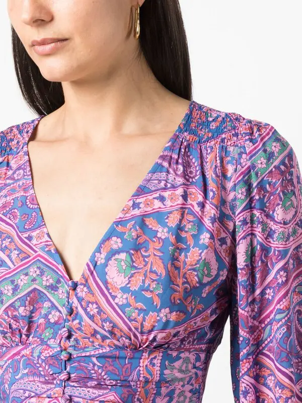 Ba&sh Finka Long-sleeve Crop Top
