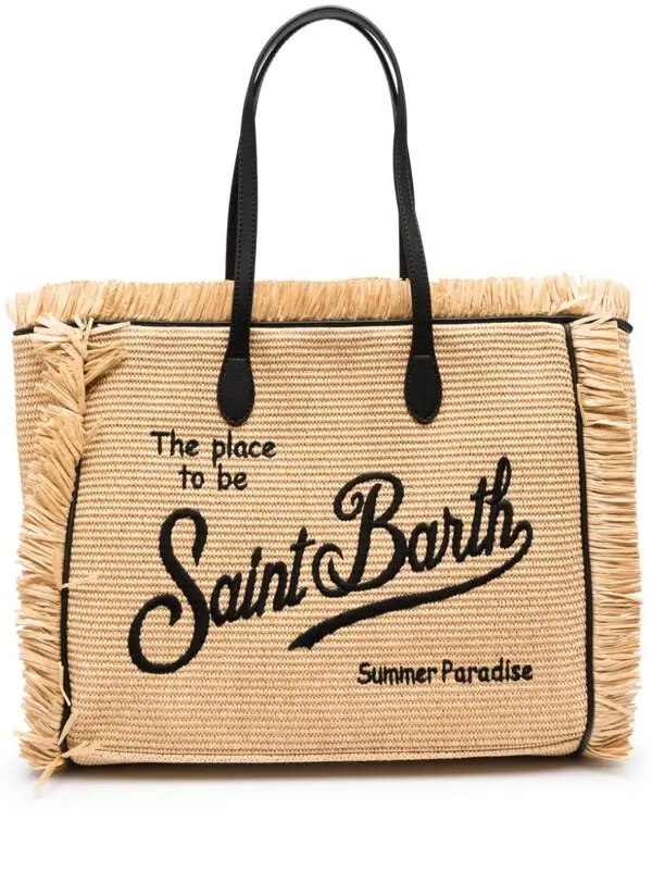 MC2 SAINT BARTH Vanity Interwoven-straw Tote Bag