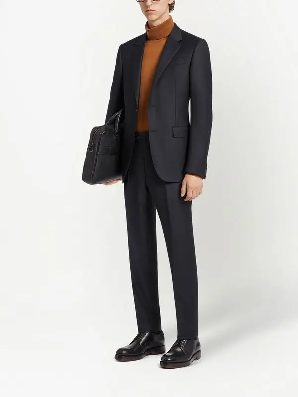 Zegna Trofeo Single-breasted Wool Suit - Blue