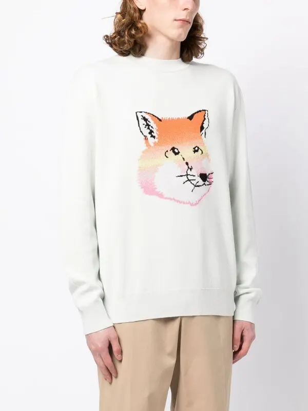 Maison Kitsuné Fox Cotton Jumper - Green