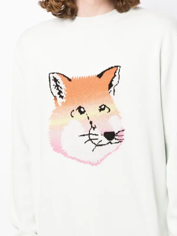 Maison Kitsuné Fox Cotton Jumper - Green