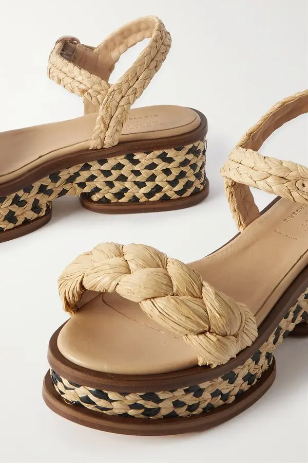 Gabriela Hearst Michael Braided Raffia Sandals