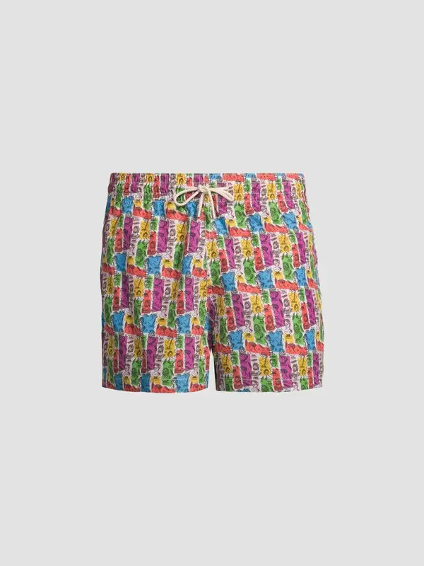ARRELS BARCELONA Italians Do It Better Graphic Swim Shorts - Multi