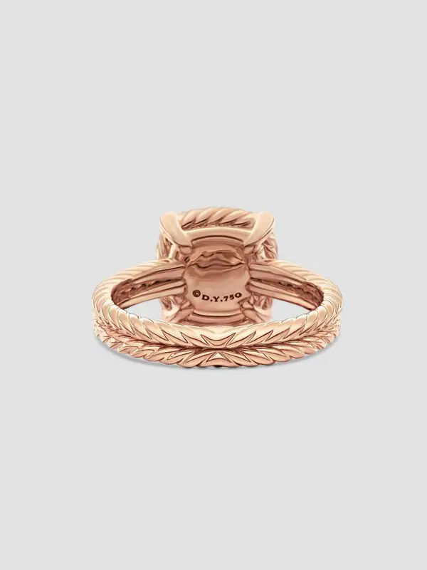 David Yurman Chatelaine Pavé Bezel Ring In 18k Rose Gold With And Diamonds