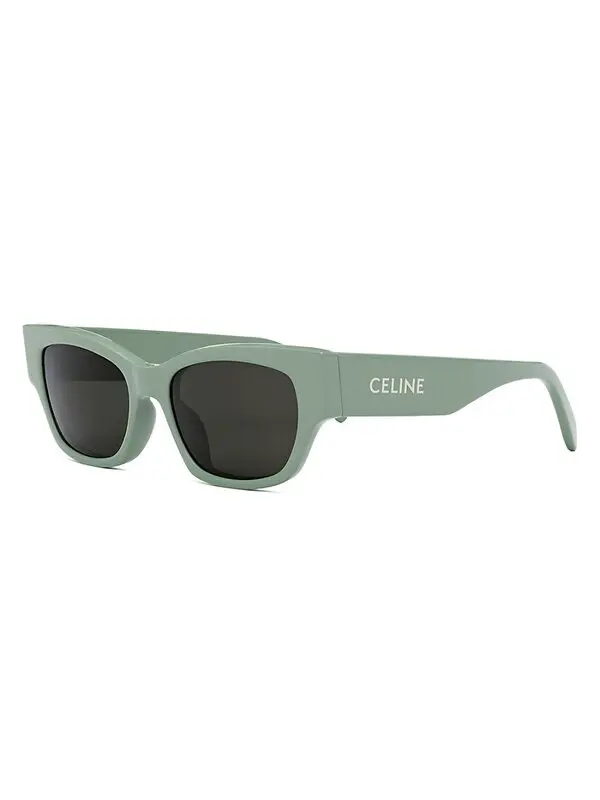 Celine Monochroms 54MM Cat Eye Sunglasses Green Celine Monochroms 54mm Cat Eye Sunglasses In Light Green  main image 3