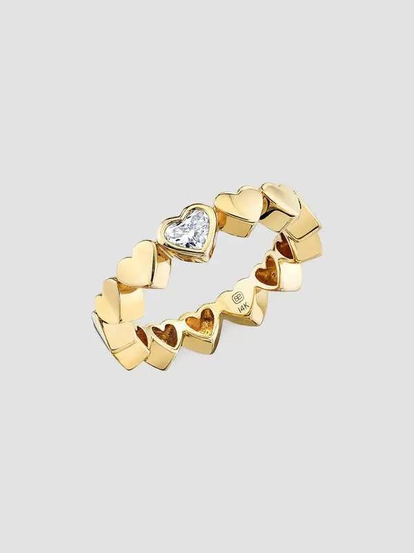 SYDNEY EVAN Heart 14k & Diamond Eternity Ring
