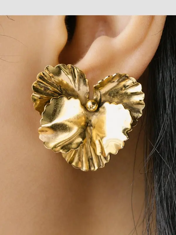 JENNIFER BEHR Pansy 24k--plated Stud Earrings