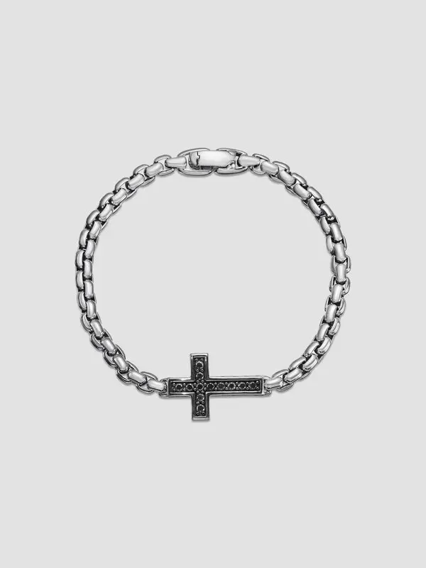 David Yurman Pavé Cross Bracelet With Diamonds