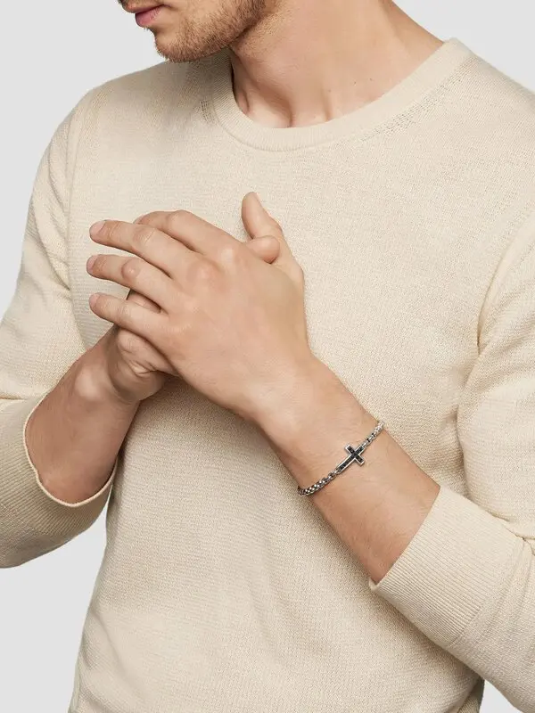 David Yurman Pavé Cross Bracelet With Diamonds