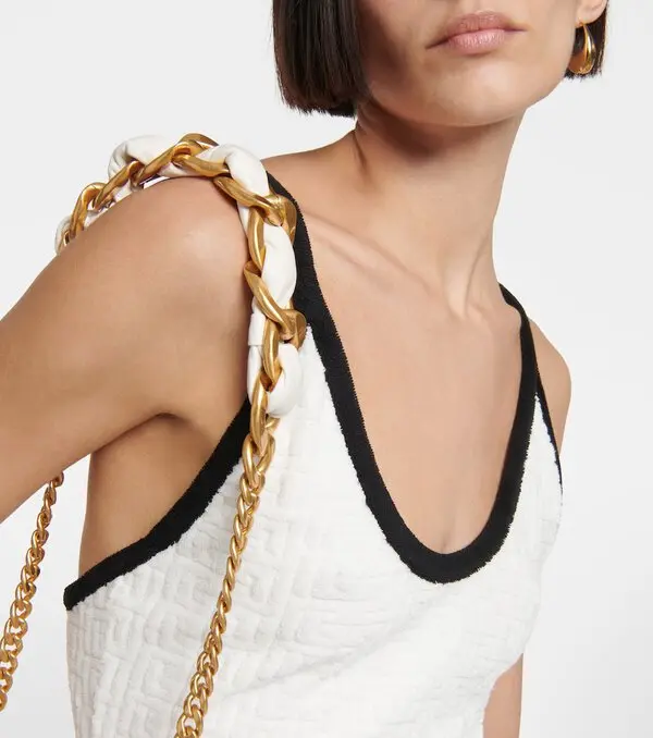 Balmain Monogram Cotton-blend Tank Top
