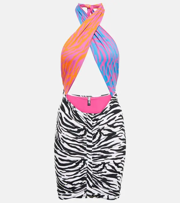 REINA OLGA Stallion Animal Print Minidress - Multicoloured