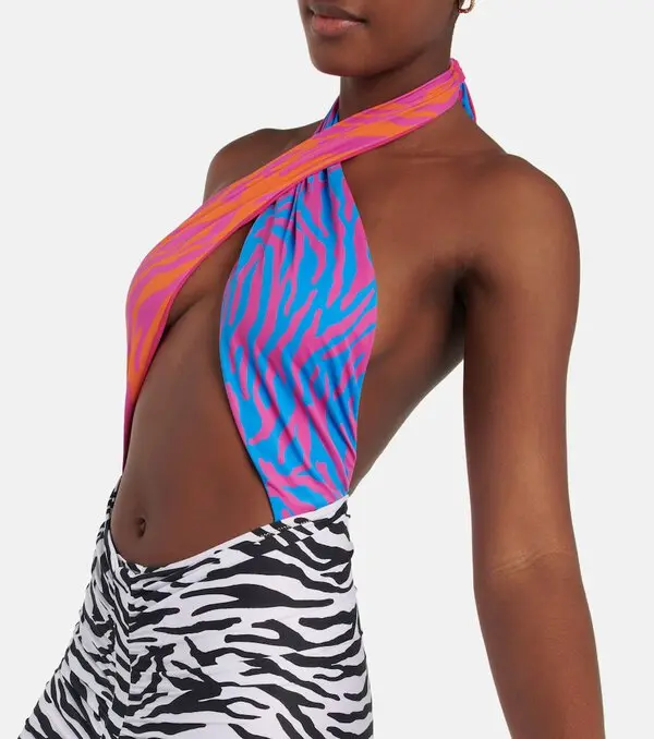 REINA OLGA Stallion Animal Print Minidress