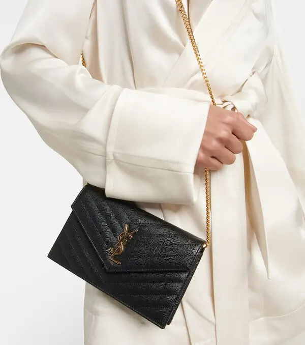 Saint Laurent - Cassandre Matelassé Envelope Leather Shoulder Bag