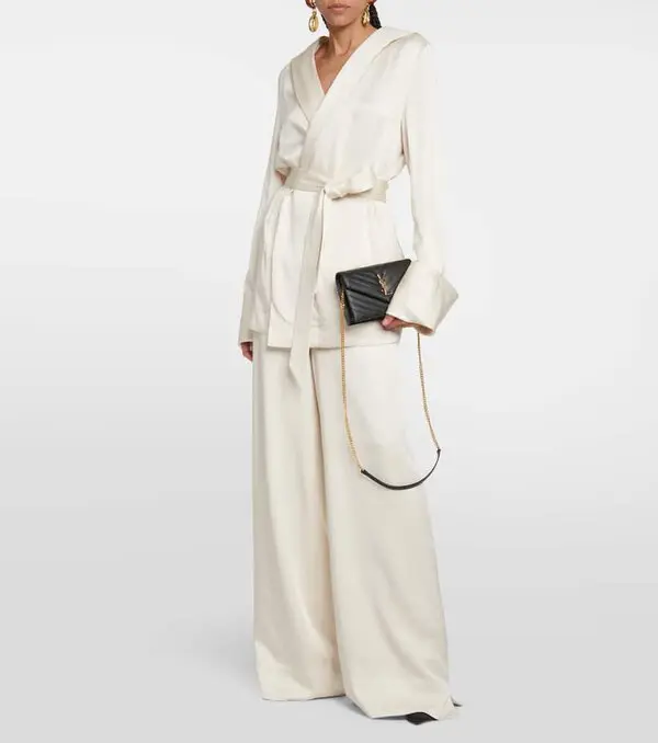 Saint Laurent - Cassandre Matelassé Envelope Leather Shoulder Bag