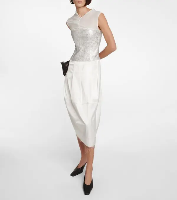 JACQUES WEI Sequined Midi Dress