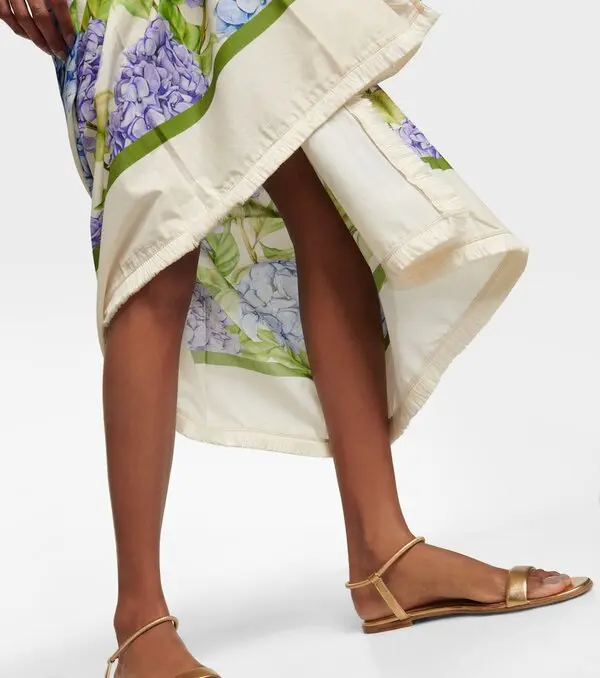 Agua Bendita Orquídea Hortensia Cotton Beach Cover-up