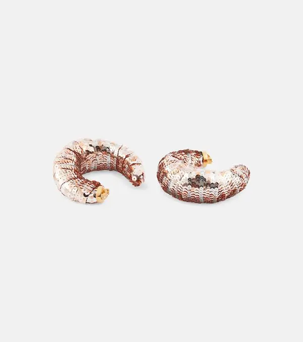 TOM FORD Croissant Sequin Hoop Earrings
