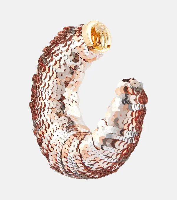 TOM FORD Croissant Sequin Hoop Earrings