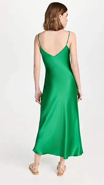 emerald green midi slip dress Women's Bonnie Bodycon Cold Shoulder Sleeved Mesh Taffeta Mini Dress XXS/XS/S/M/L Pink MEAN BLVD XXS / Pink main image 0