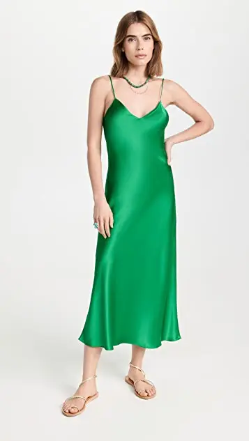 knee length dresses for ladies Vibrant Orchid Midi Slip Dress