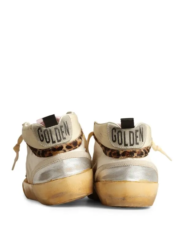 GOLDEN GOOSE Mid Star Mid Top Sneakers - Cream Silver