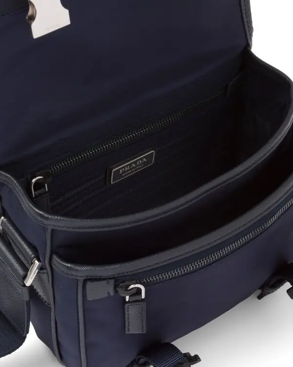 Prada Re-nylon And Saffiano Leather Shoulder Bag