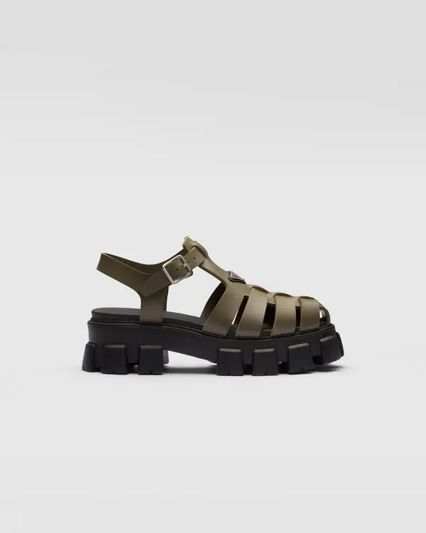 Prada Monolith Rubber Sandals