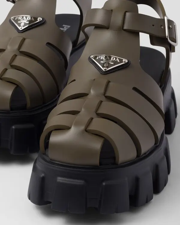 Prada Monolith Rubber Sandals