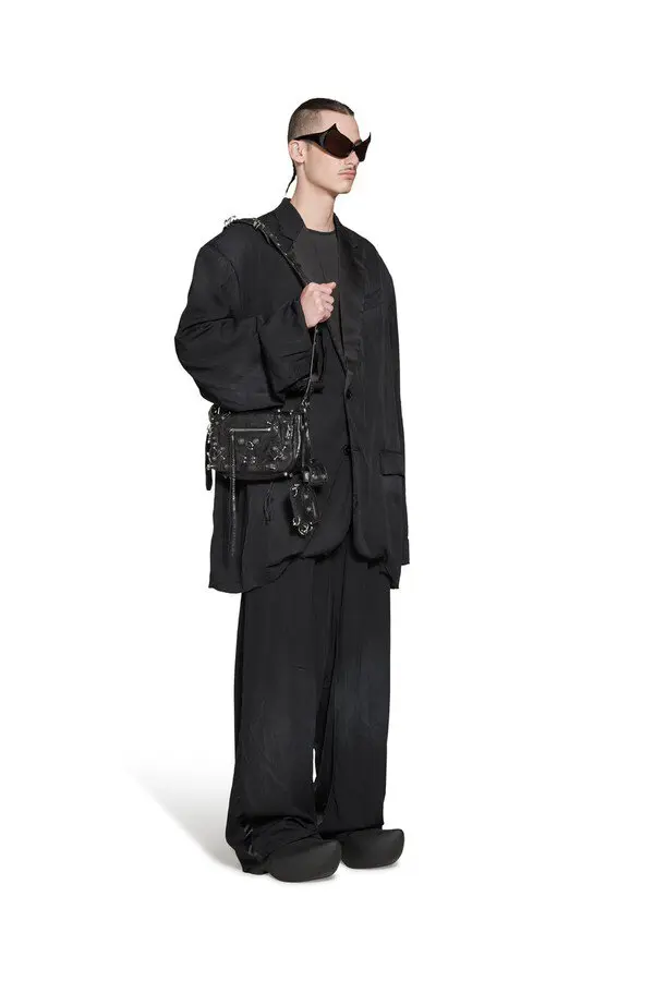 Balenciaga Le Cagole Xs Flap Bag With Piercing - Black | Editorialist