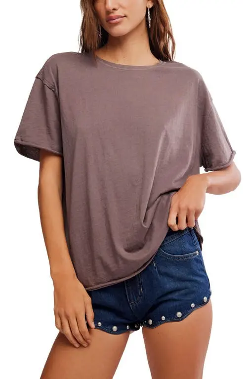 Free People Nina Crewneck T-shirt - Mochaccino