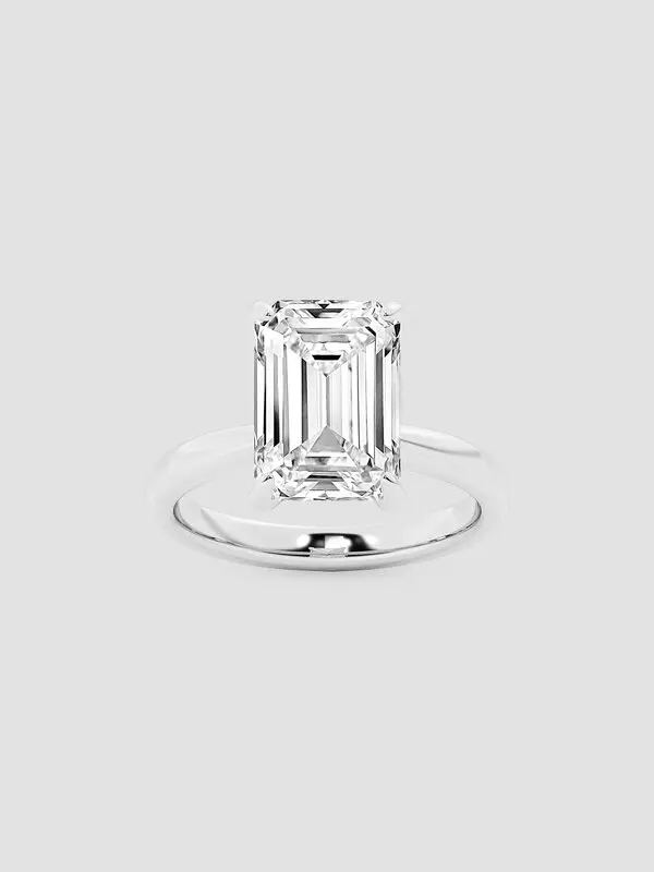 LAB GROWN DIAMONDS 14k & 5.5 Tcw Emerald-cut Lab-grown Diamond Solitaire Ring