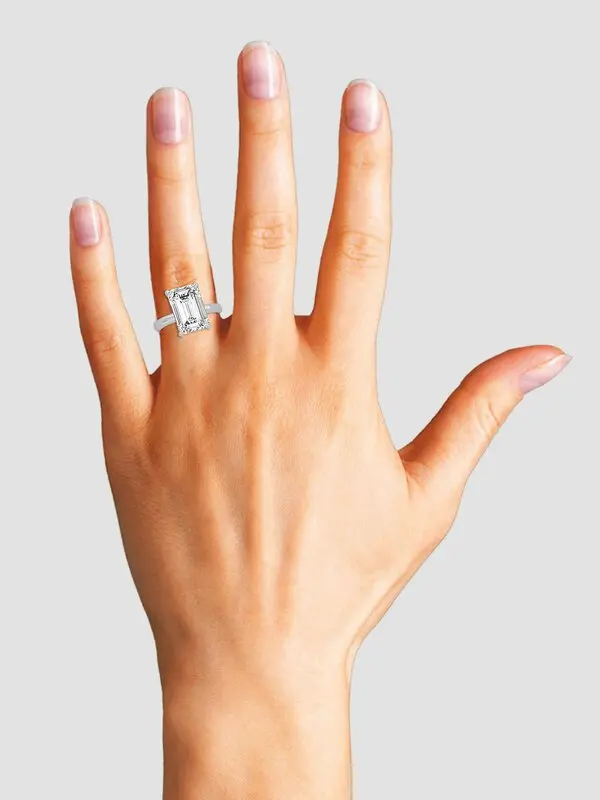LAB GROWN DIAMONDS 14k & 5.5 Tcw Emerald-cut Lab-grown Diamond Solitaire Ring