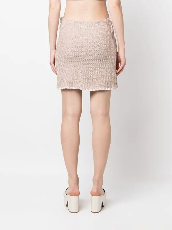 CORMIO Chiara Flower-buttons Mini Skirt - Neutrals