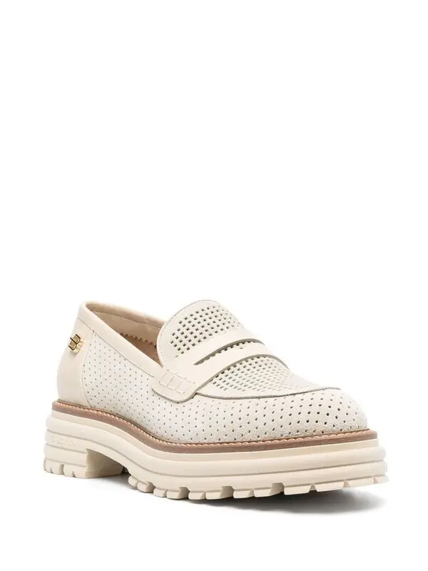 BALDININI Bead-detail Suede Loafers
