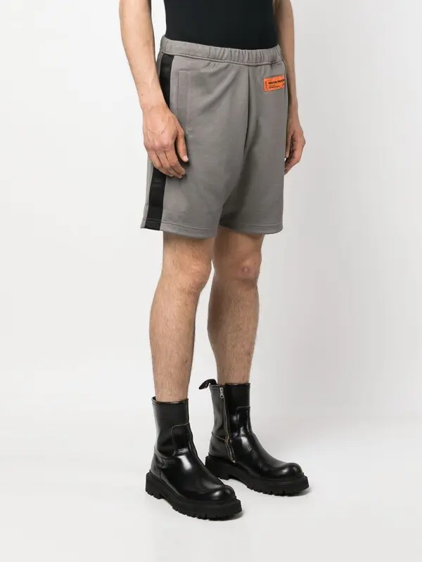 Heron Preston Logo Patch Track Shorts - Grey