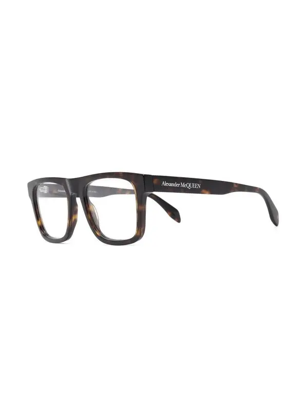 Alexander McQueen Tortoiseshell Square-frame Glasses - Brown