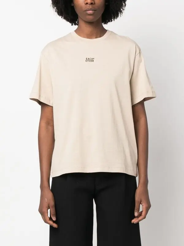 Each X Other Logo-print T-shirt - Neutrals