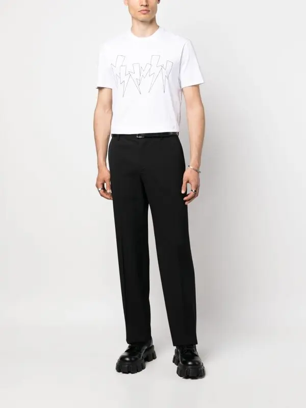 Neil Barrett Thunderbolt-print Crew-neck T-shirt