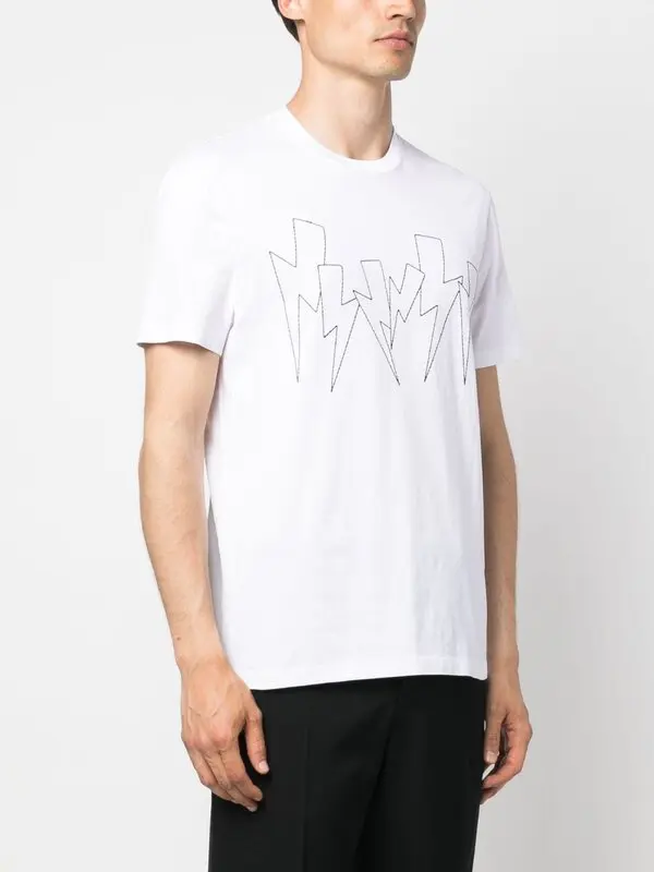 Neil Barrett Thunderbolt-print Crew-neck T-shirt