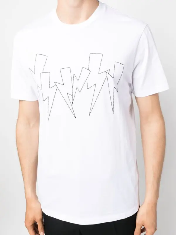 Neil Barrett Thunderbolt-print Crew-neck T-shirt